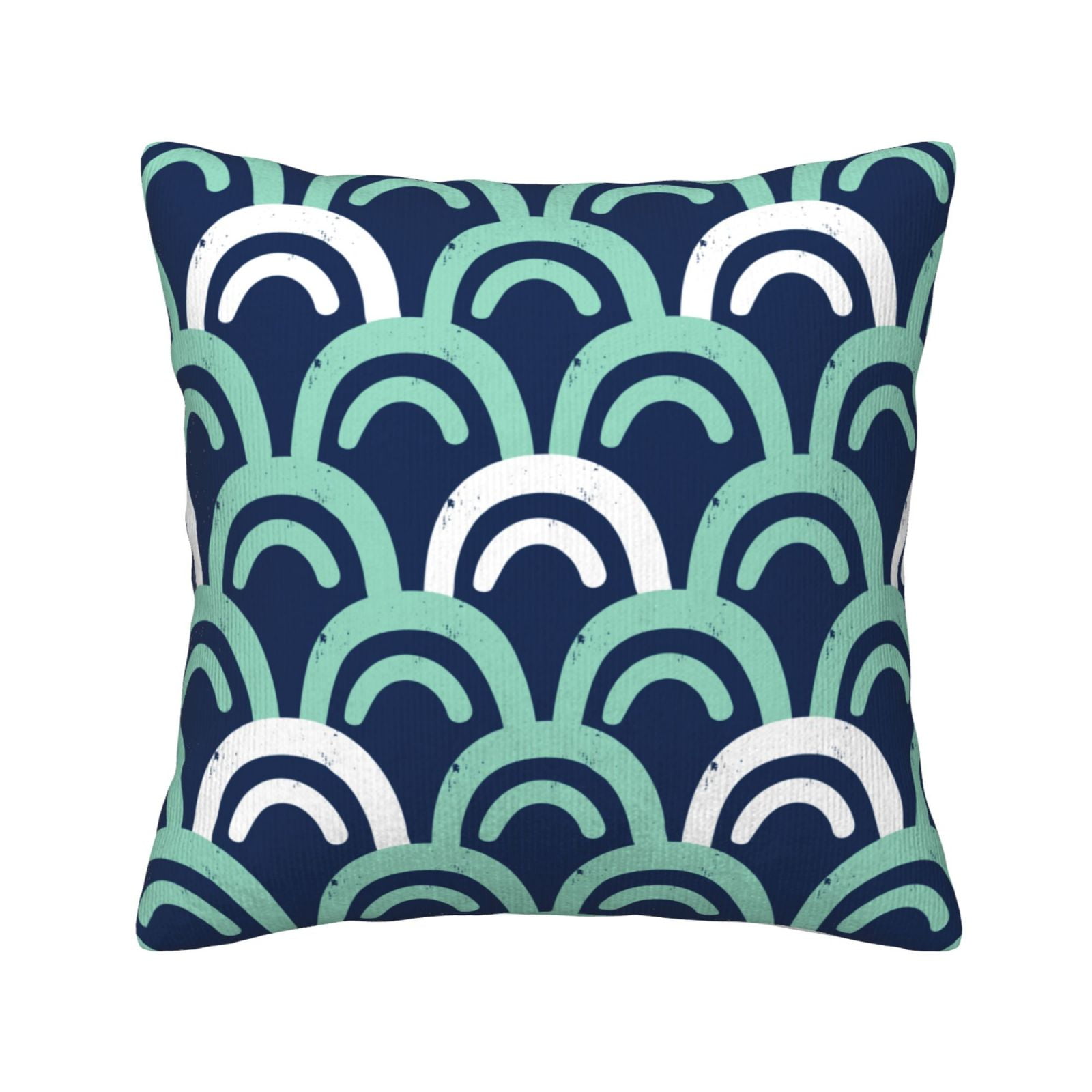 Square Throw Pillow Covers with Core, Cartoon Wave Print Pillows for ...