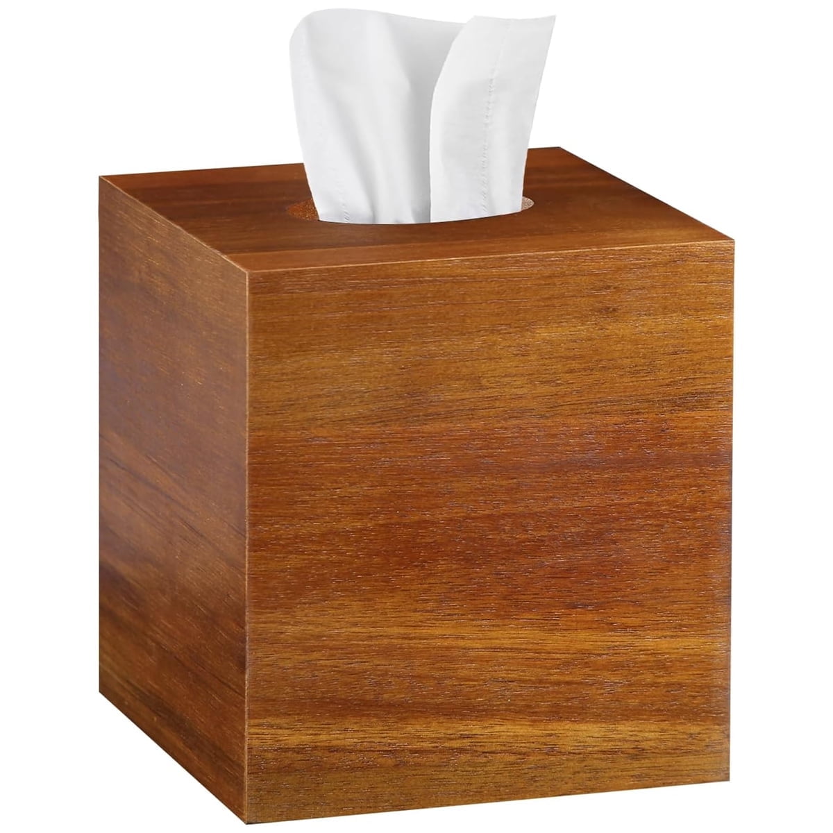 Mgkitch Square Wood Tissue Box Cover,Decorative Tissue Cube Box Holder ...