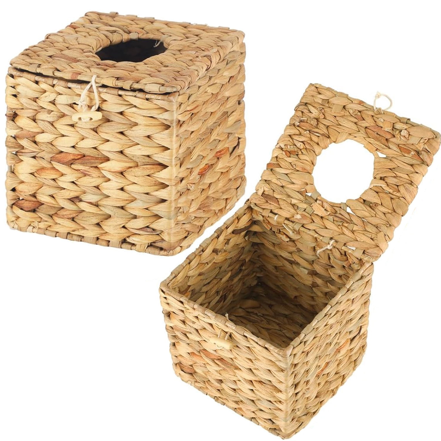 Square Tissue Box Cover,Bexikou Water Hyacinth Facial Tissue Box ...
