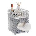 Square Tissue Box Cover- Crystal Cube Tissue Box with Storage Tray ...