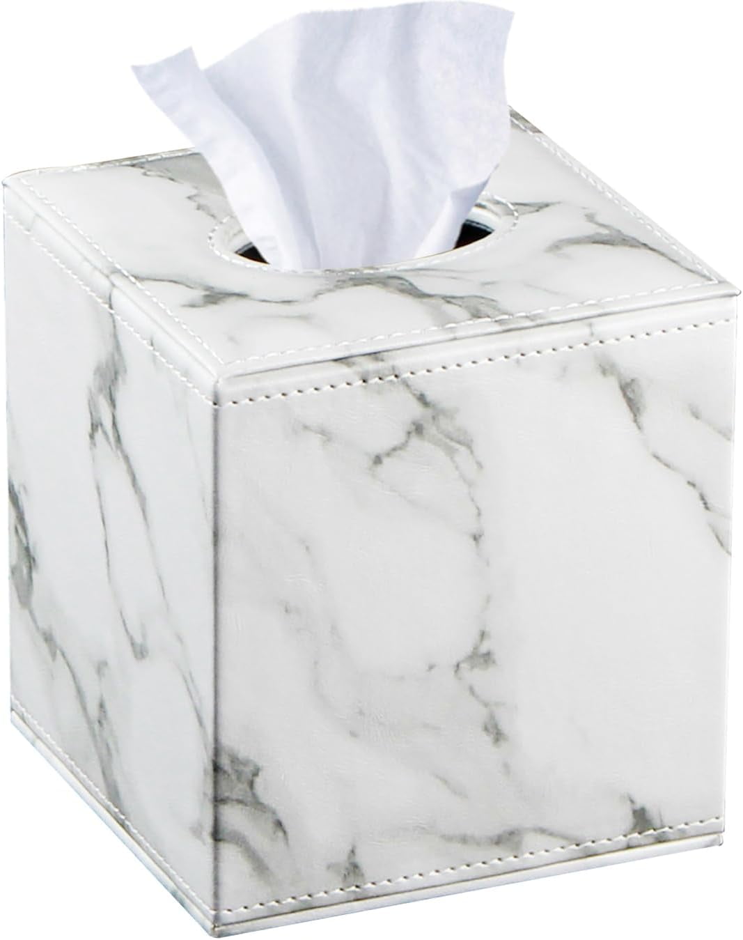 Square Tissue Box Cover,Cut Leather Tissues Cube Box Holder,Modern ...