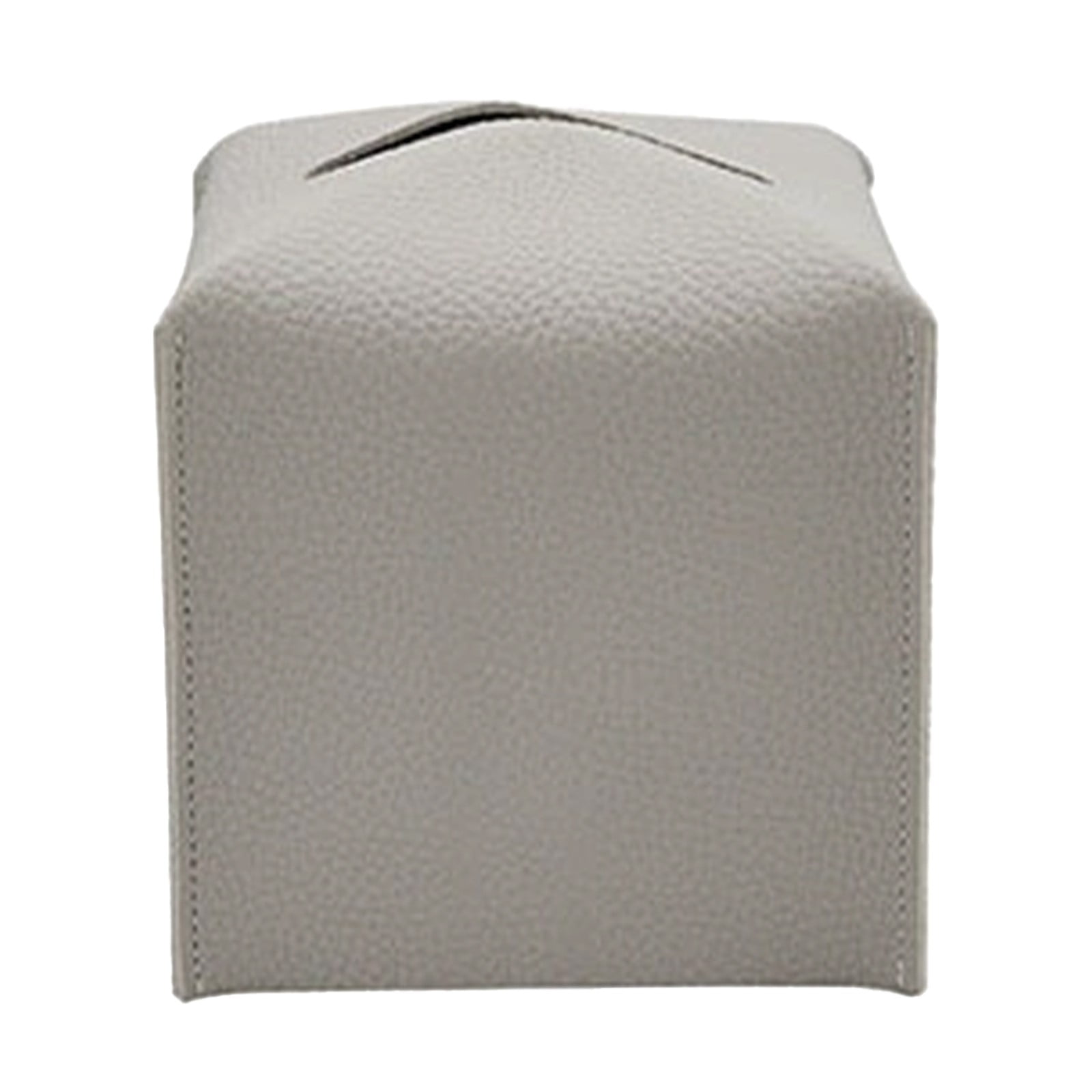 Square Tissue Box Cover Holder with Bottom Belt, Leather Decorative ...
