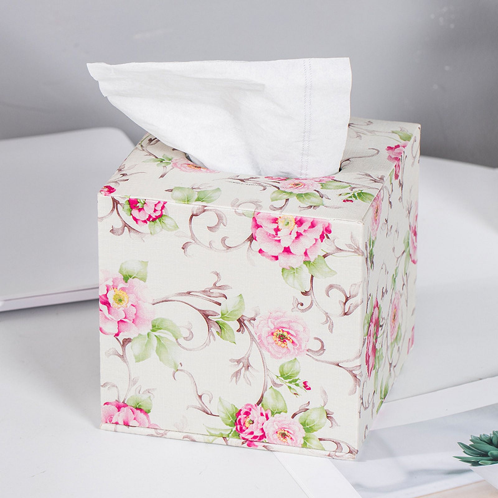 Square Tissue Box Holder Tissues Cube Box Cover Barthroom Facial Tissue ...