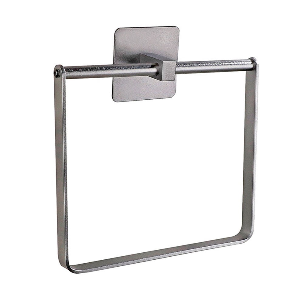 Square Towel Hanger Ring Wall-Mounted Towel Hanger Bathroom Toilet ...
