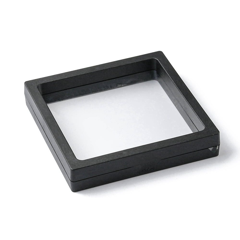 Square Transparent PE Thin Film Suspension Jewelry Display Box Floating ...