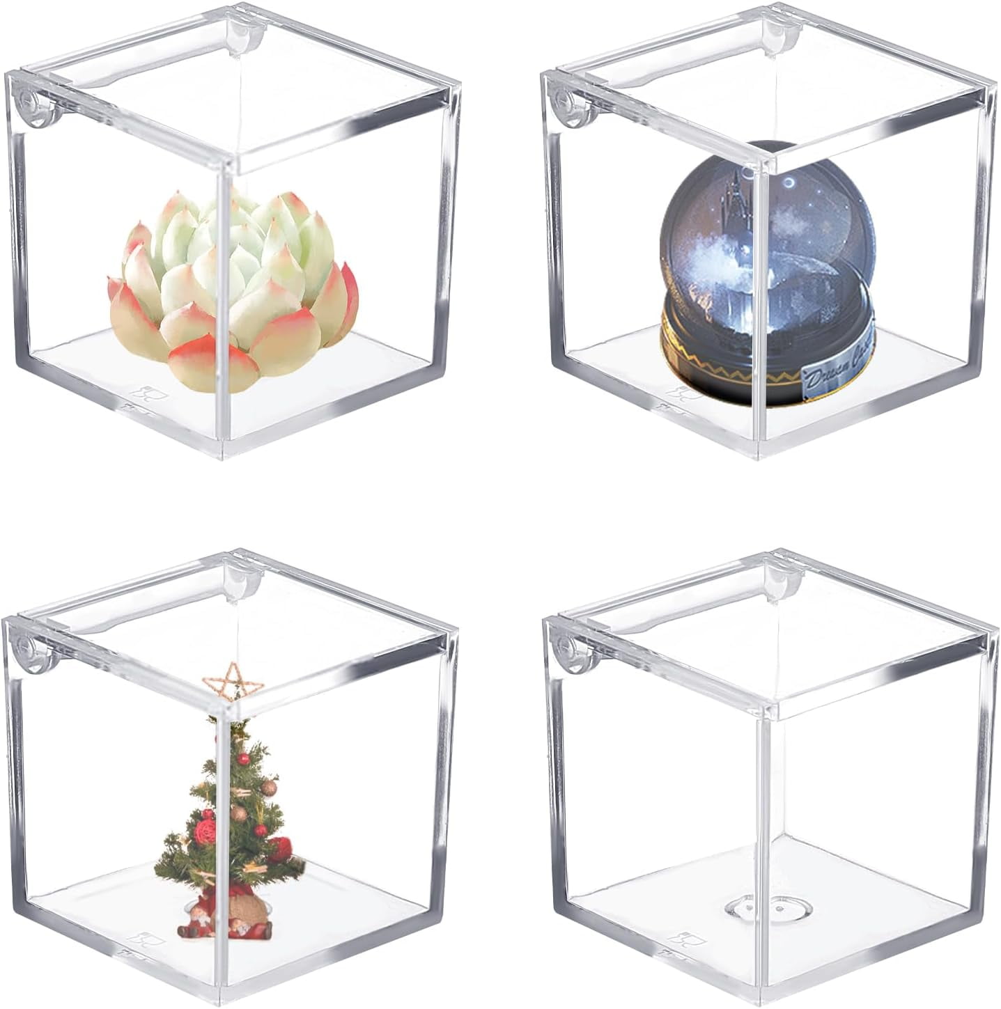 Square Transparent Plastic Candy Storage Case Food Grade Snack Box with ...