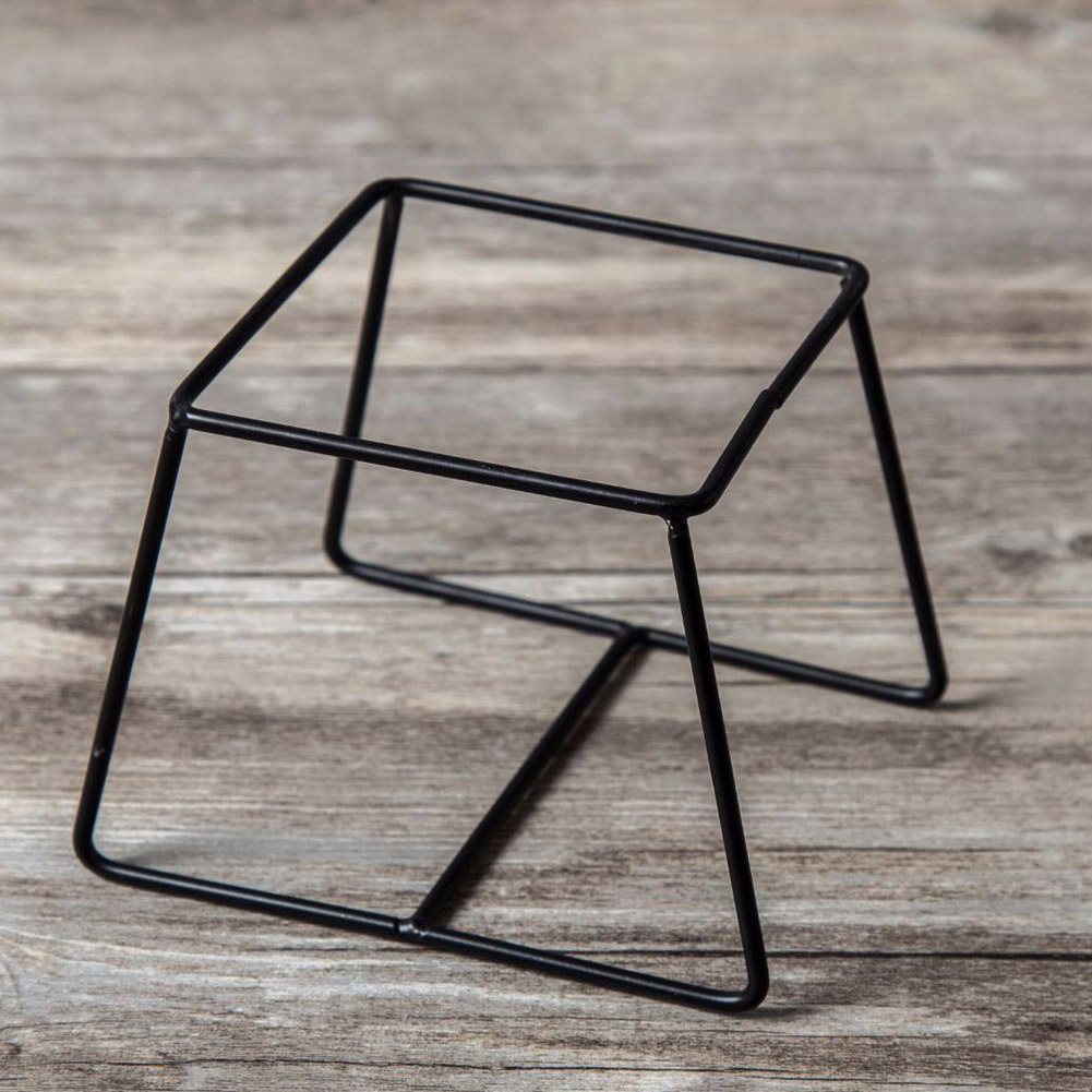 Square Trapezoidal Ceramic Potted Fleshy Desktop Iron Flower Iron Frame ...