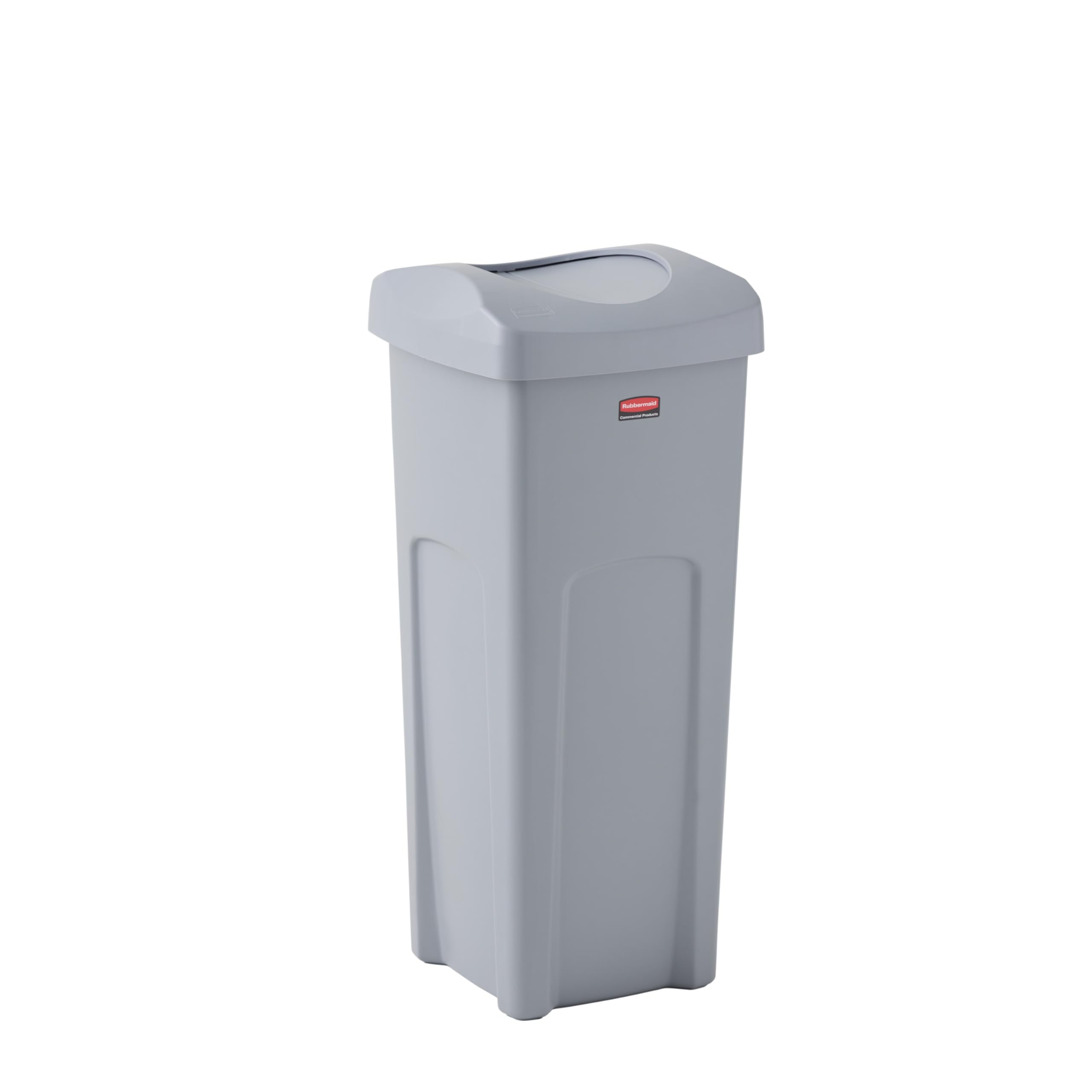 Square Trash/Garbage Container with Untouchable Swing Top Lid, 23 ...