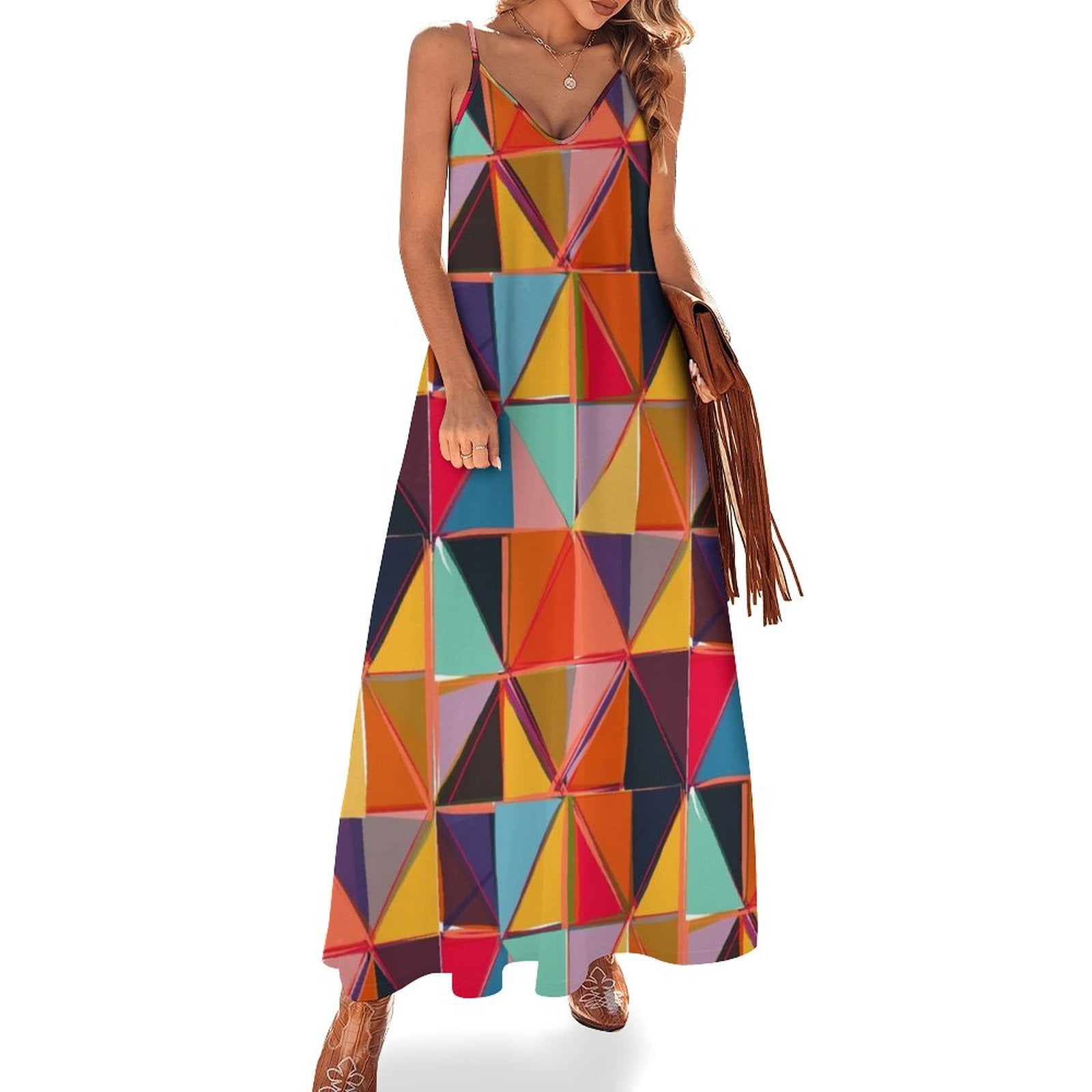 Square Triangles 2 Sleeveless Dress ceremony dresses dresses for prom ...