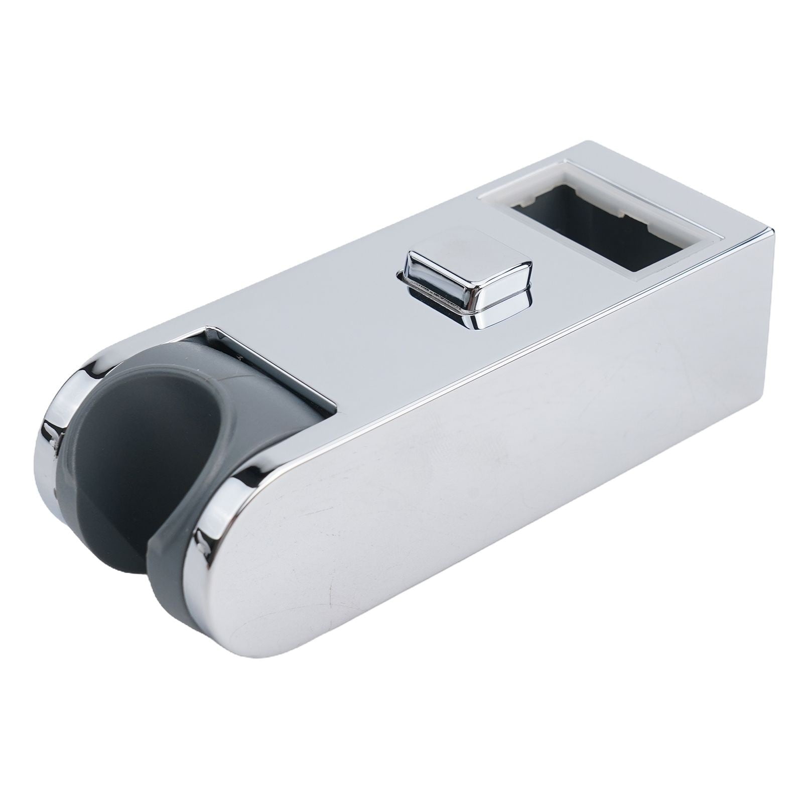 Square Tube Chrome Shower Rail Head Slider Bar Holder Adjustable ...