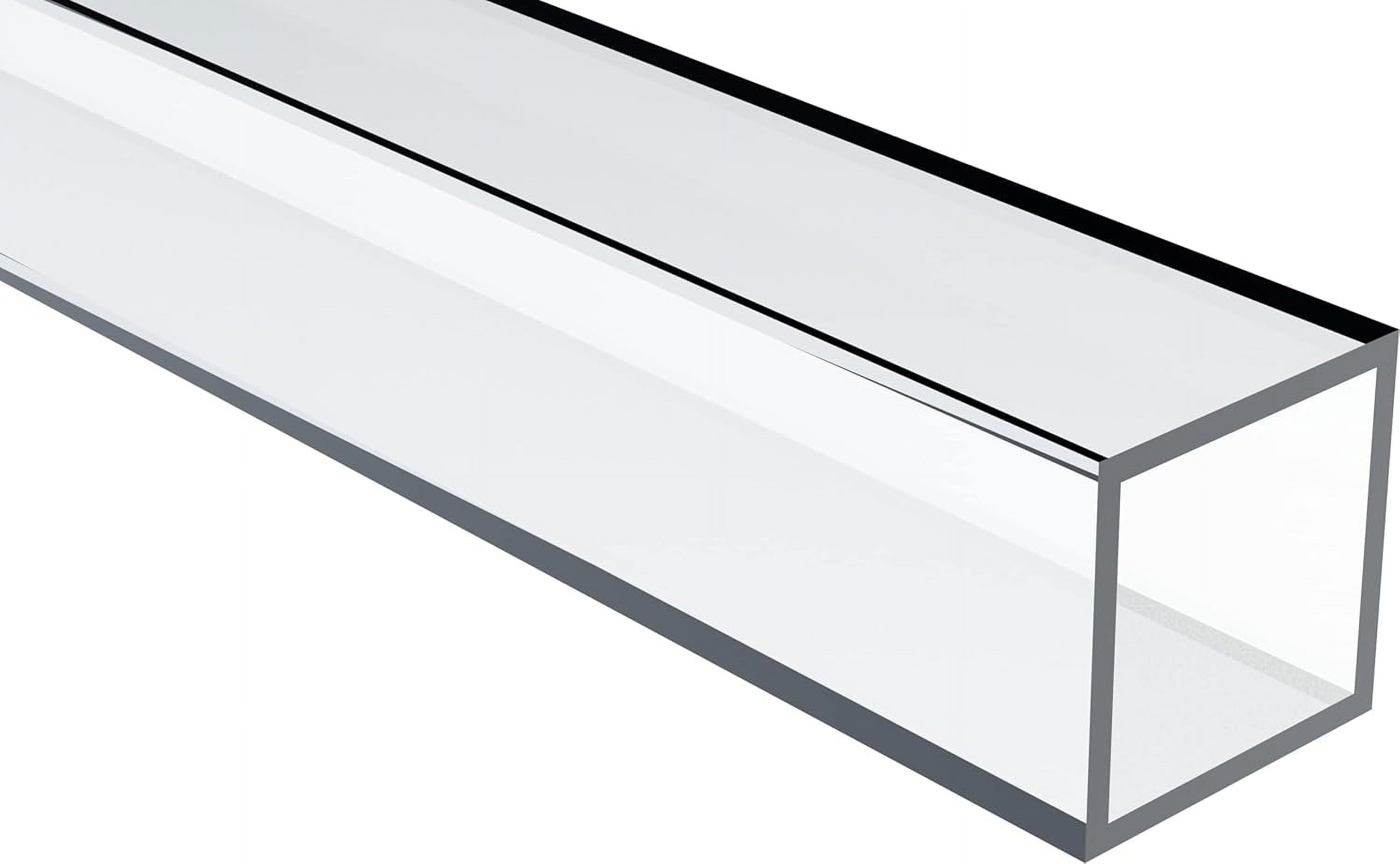 Square Tube, Clear, 3/4" ID x 1" OD x 36" L - Pack of 2 - Walmart.com