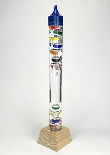 Square Tube Galileo Thermometer with Wooden Base (25" Tall) - 2025 ...