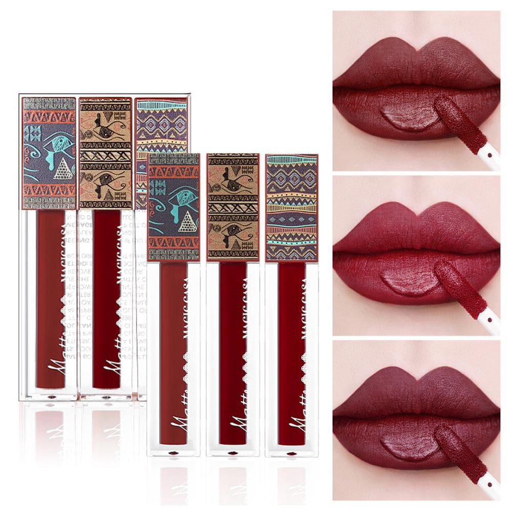 Square Tube Matte Lipstick Matte Non Stick Lip Gloss Prof D5X0 ...