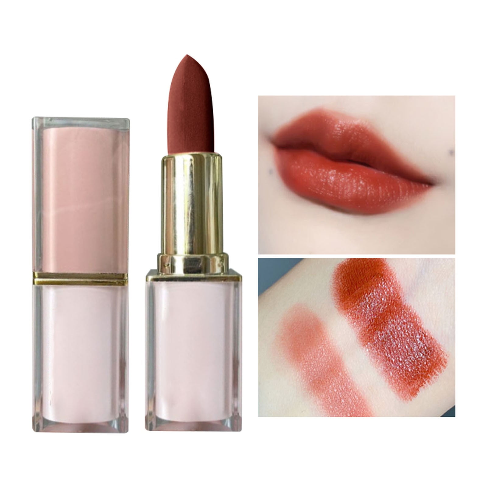 Square Tube Shape Velvet Fog Face Lasting And Not Easy To Fade White ...