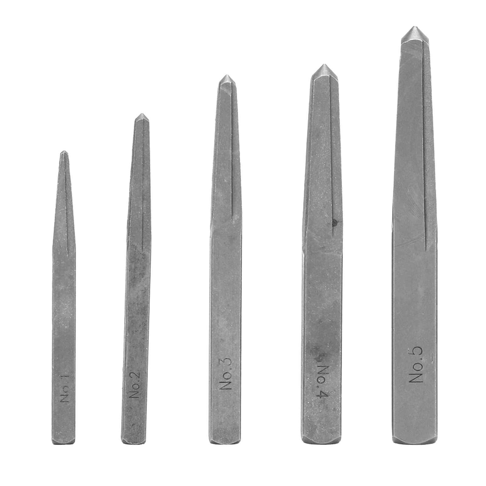 Square Type Screw Extractor, 5-Piece Set for Broken or Damaged Bolts ...