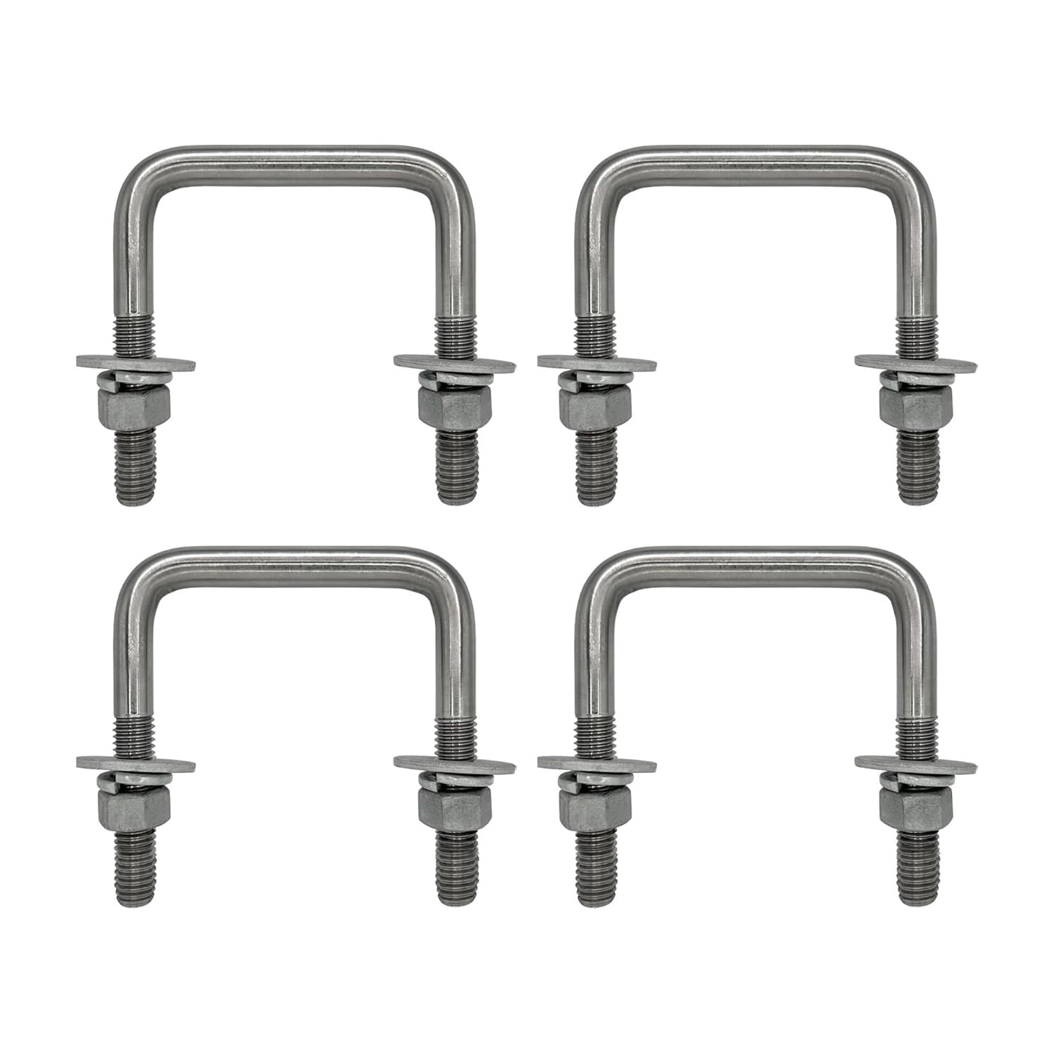 Square U Bolt with Hardware for Boat Trailer, Galvanized Steel, 1/2 ...