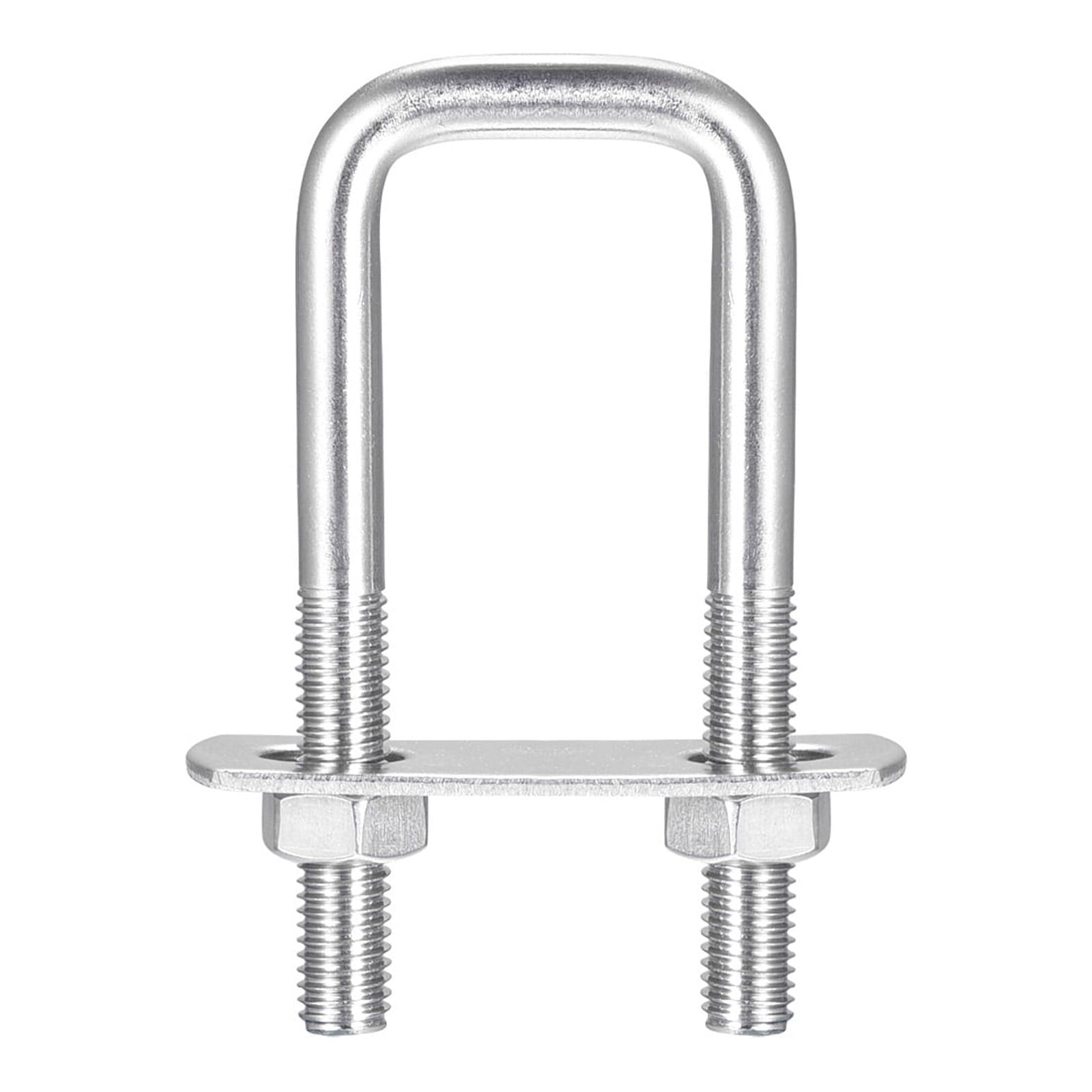 Square U-Bolts 5 Sets 27mm Inner Width 75mm Length M8 304 Stainless ...