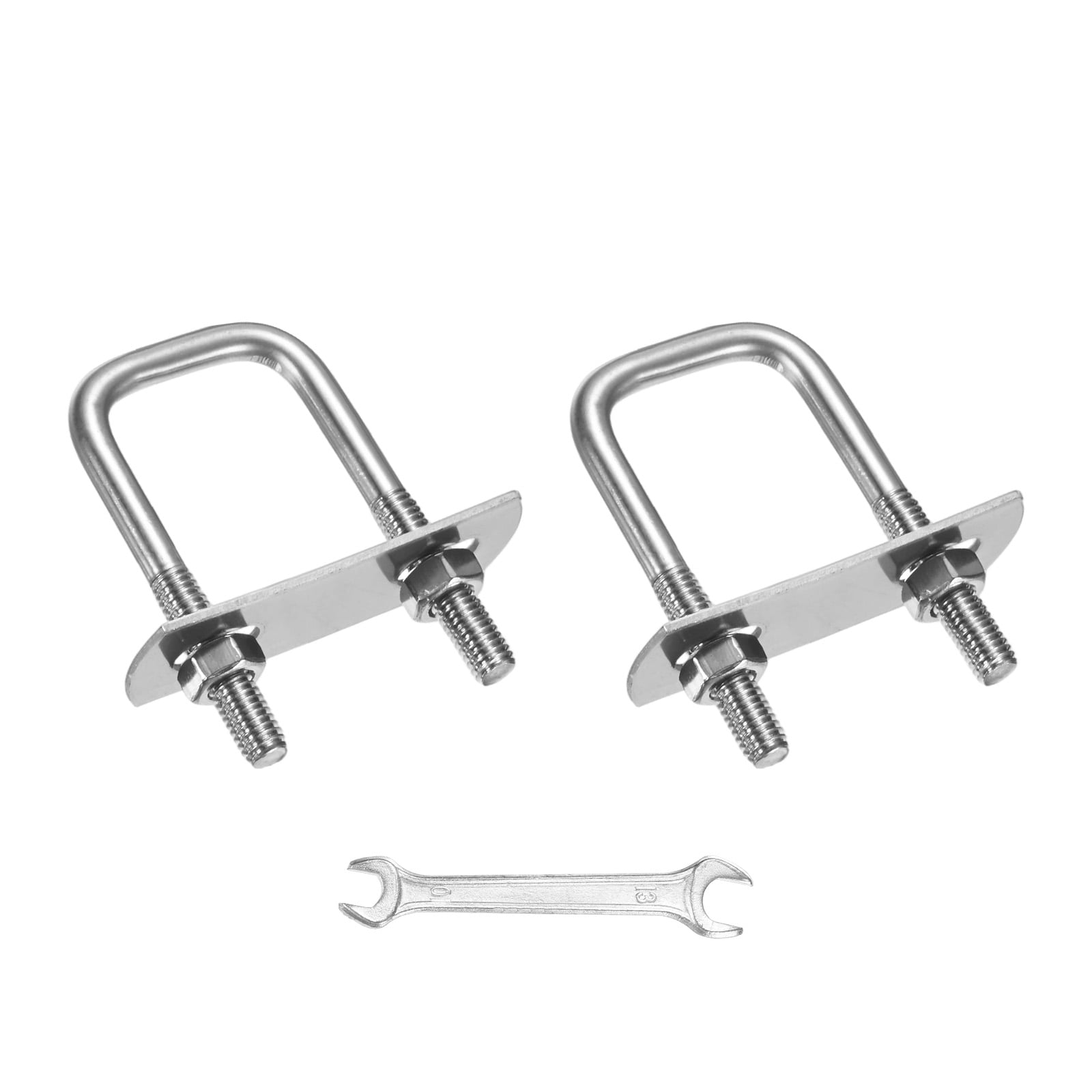 Square U-Bolts Kit (M6x20x50mm, Silver) 2Set Square U Shaped Bolts 304 ...