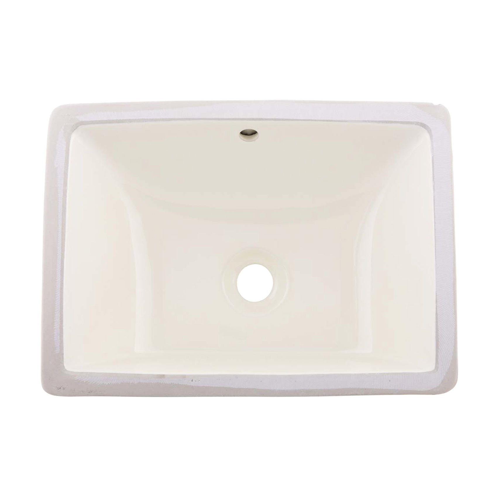 Square Undermount Basin in Ceramic, 27.00 lb | Durable Material, Smooth ...