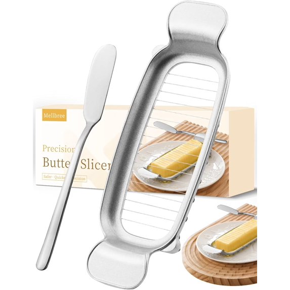 Square Upgrade Butter & Cheese Slicer, Stainless Steel Butter Cutter ...