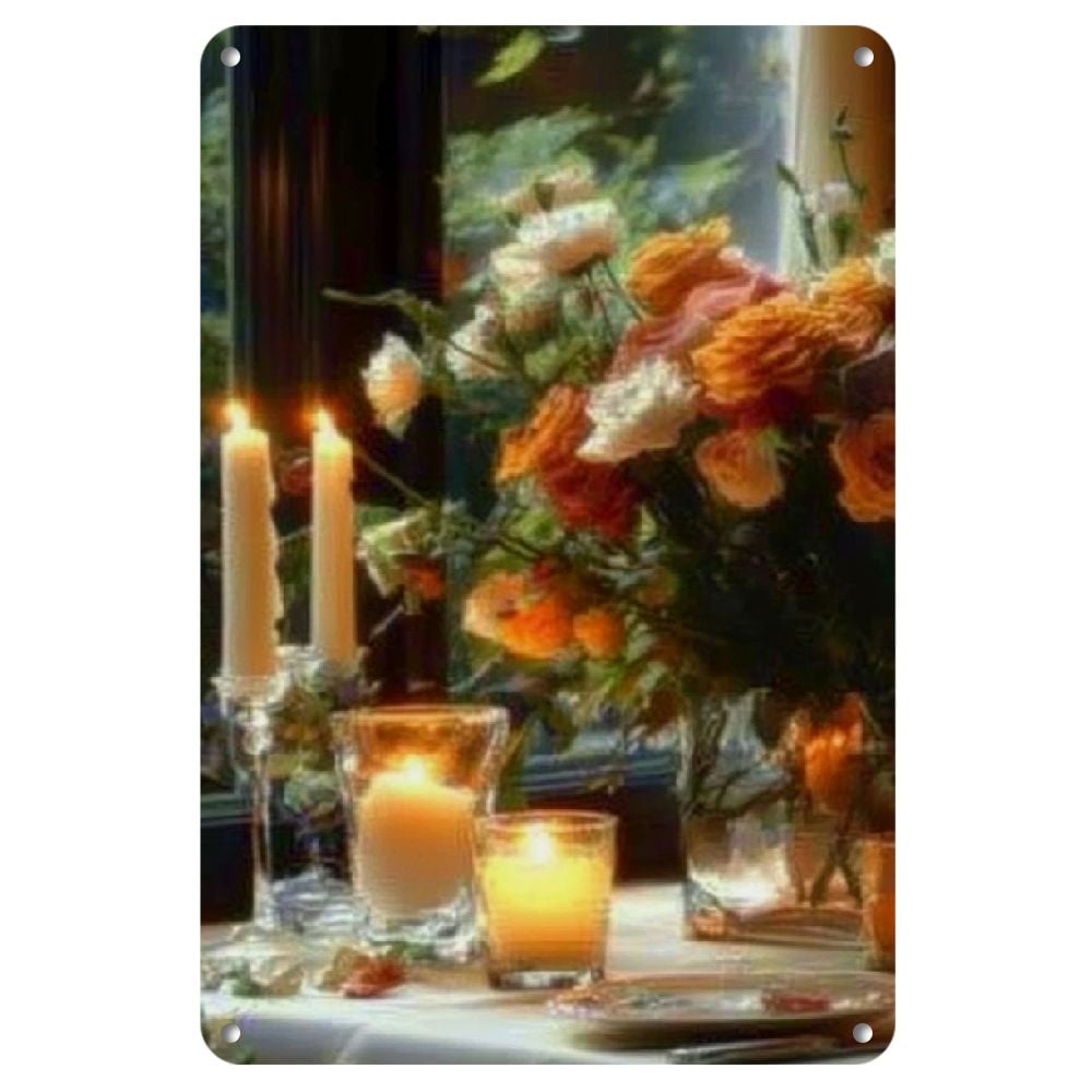 A Square Vertical Iron Decorative Painting Features a Unique Dining ...