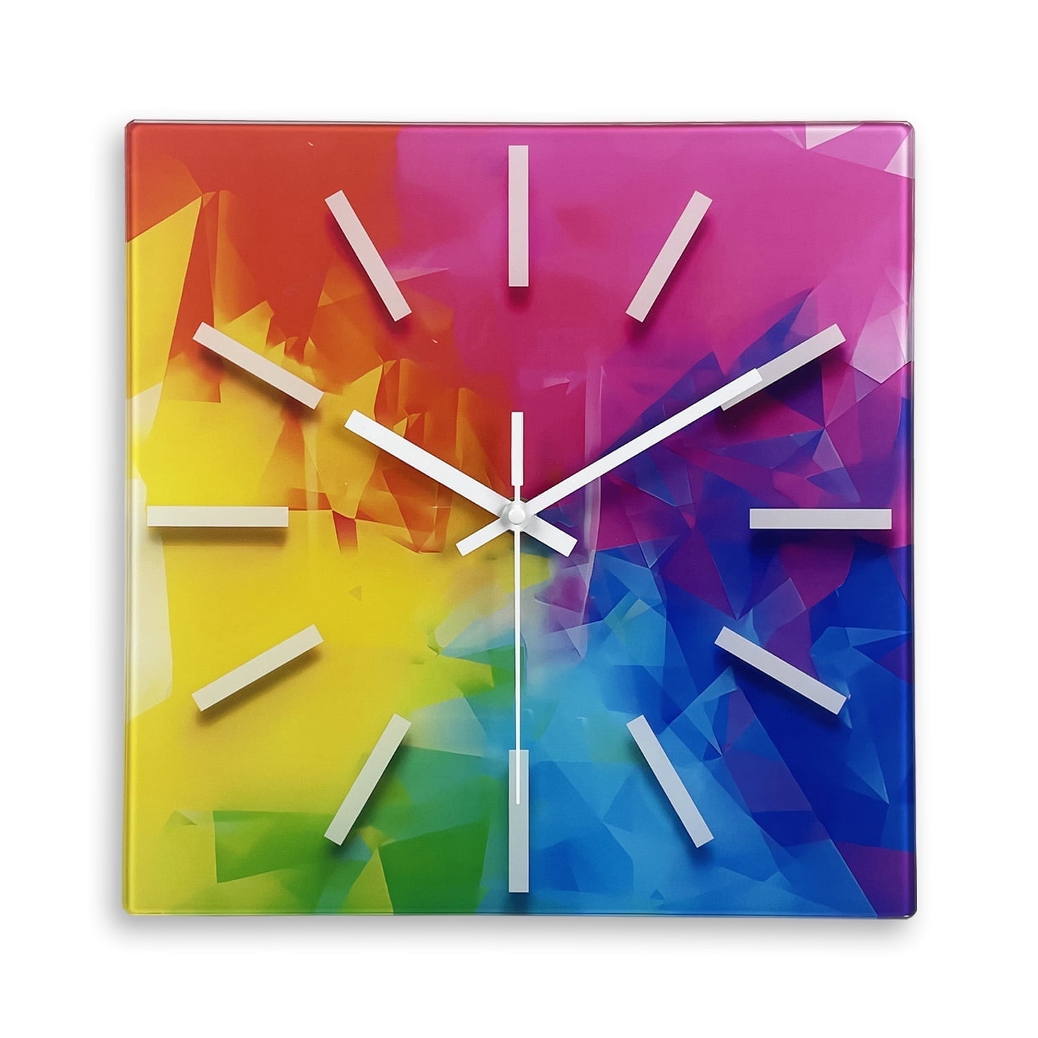 Square Wall Clock Battery Powered 14 Inch - Analog Wall Clocks Silent ...