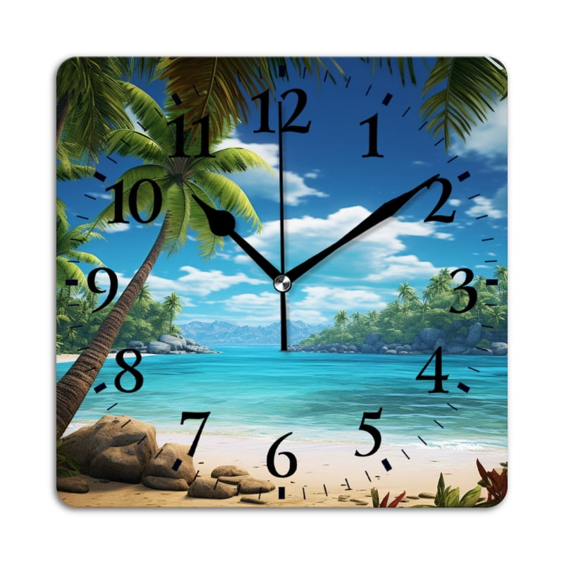 Non-Ticking Silent Wall Clocks Battery Operated Personalized Decor ...
