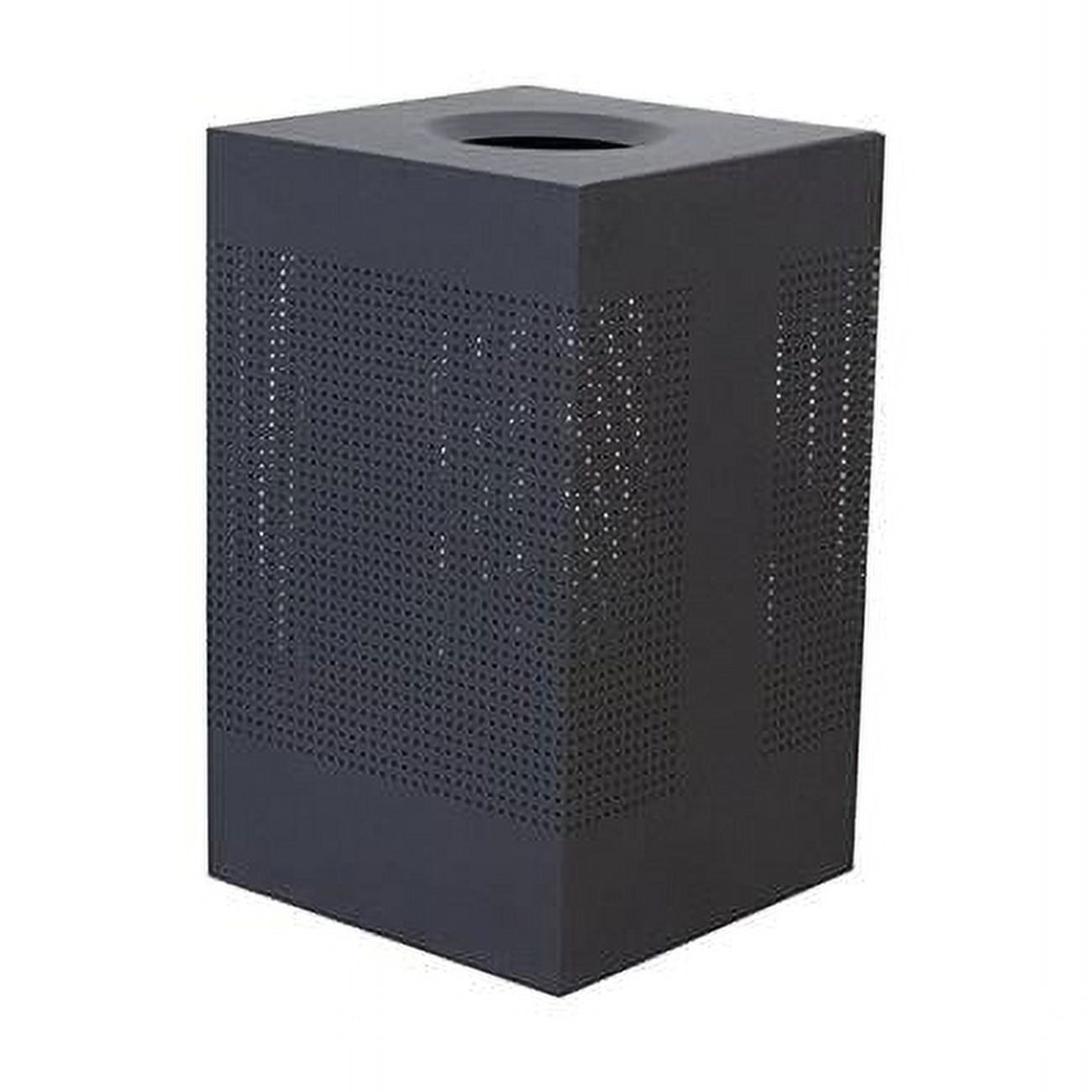 Square Waste Receptacle with Perforated Holes & Bag Retainer Bands ...