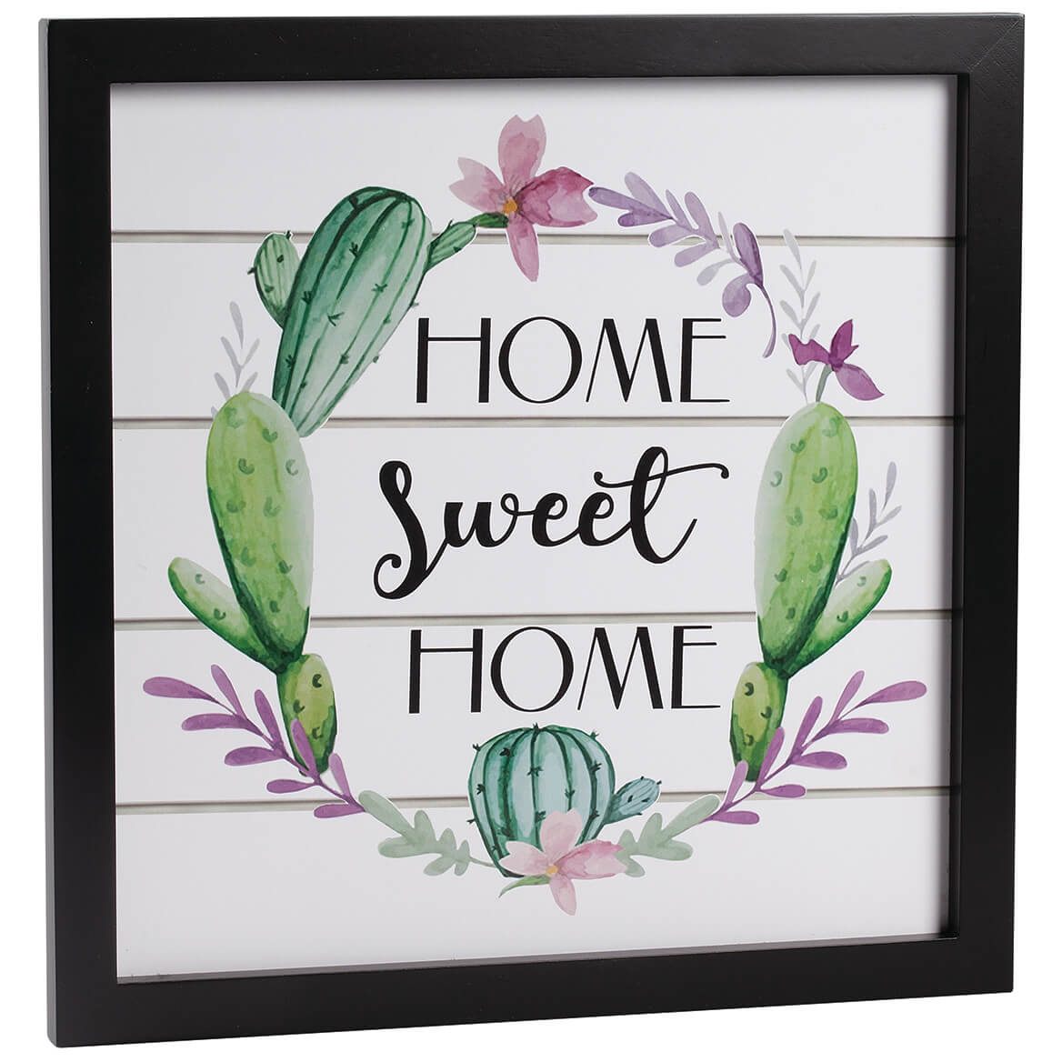 Square Watercolor Shiplap Wreath Wall Art, Succulents - Walmart.com