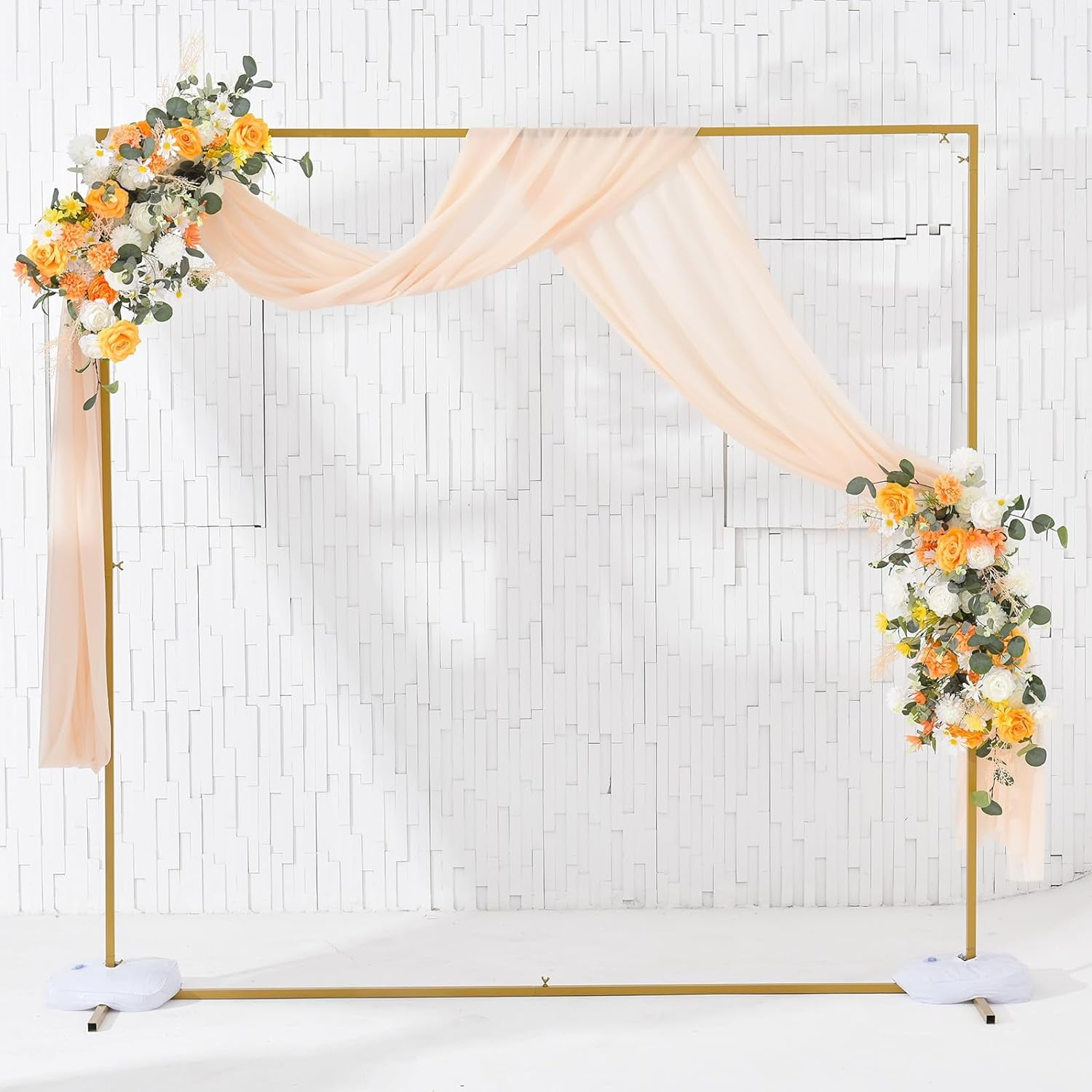 Square Wedding Arch Backdrop Stand,Metal Balloon Arch Frame Stand with ...
