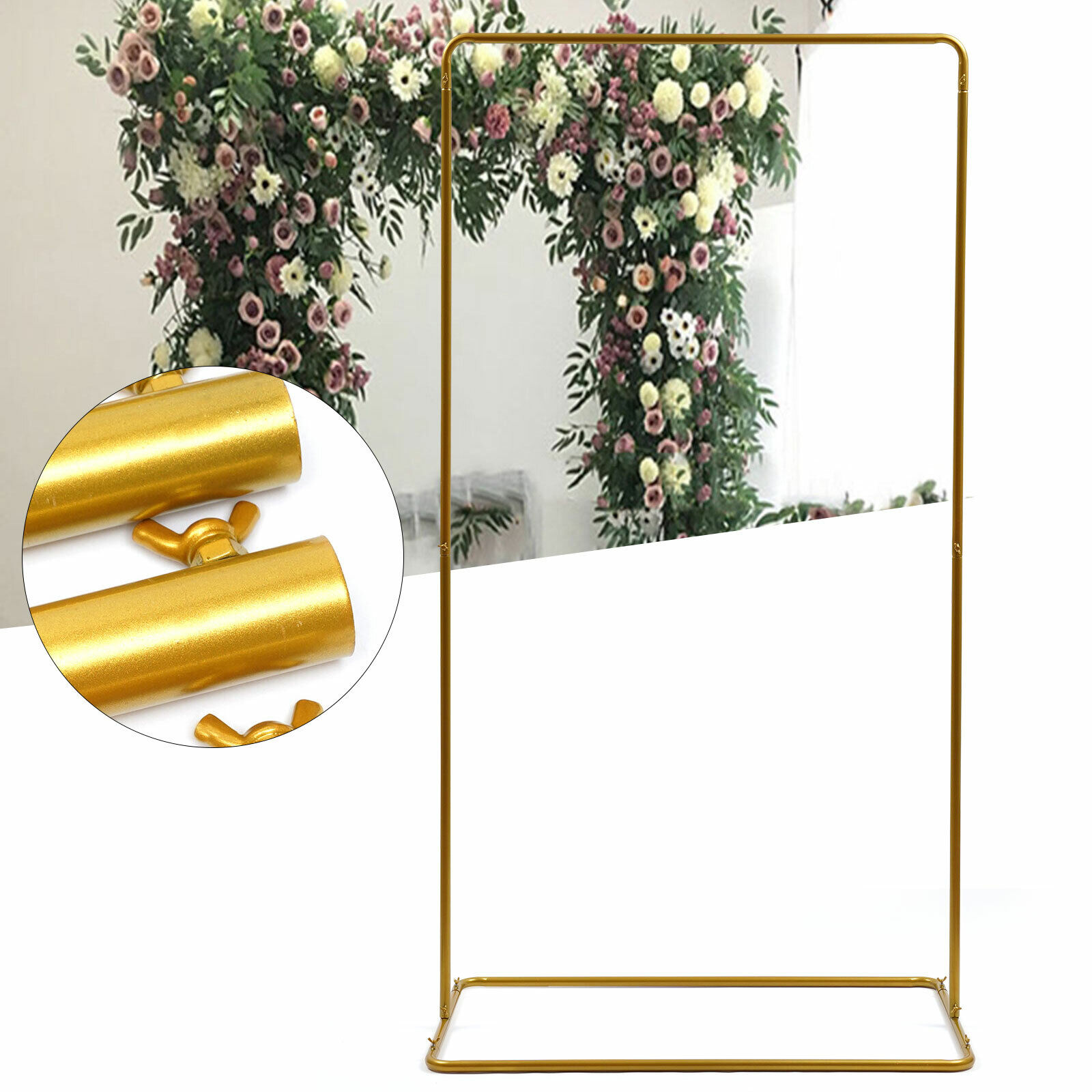 Square Wedding Arch Wrought Iron Framework Birthday Party Backdrop ...