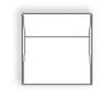 Square White Envelope, 5" x 5" with 1-5/8" Squared Flap and Side Seams ...