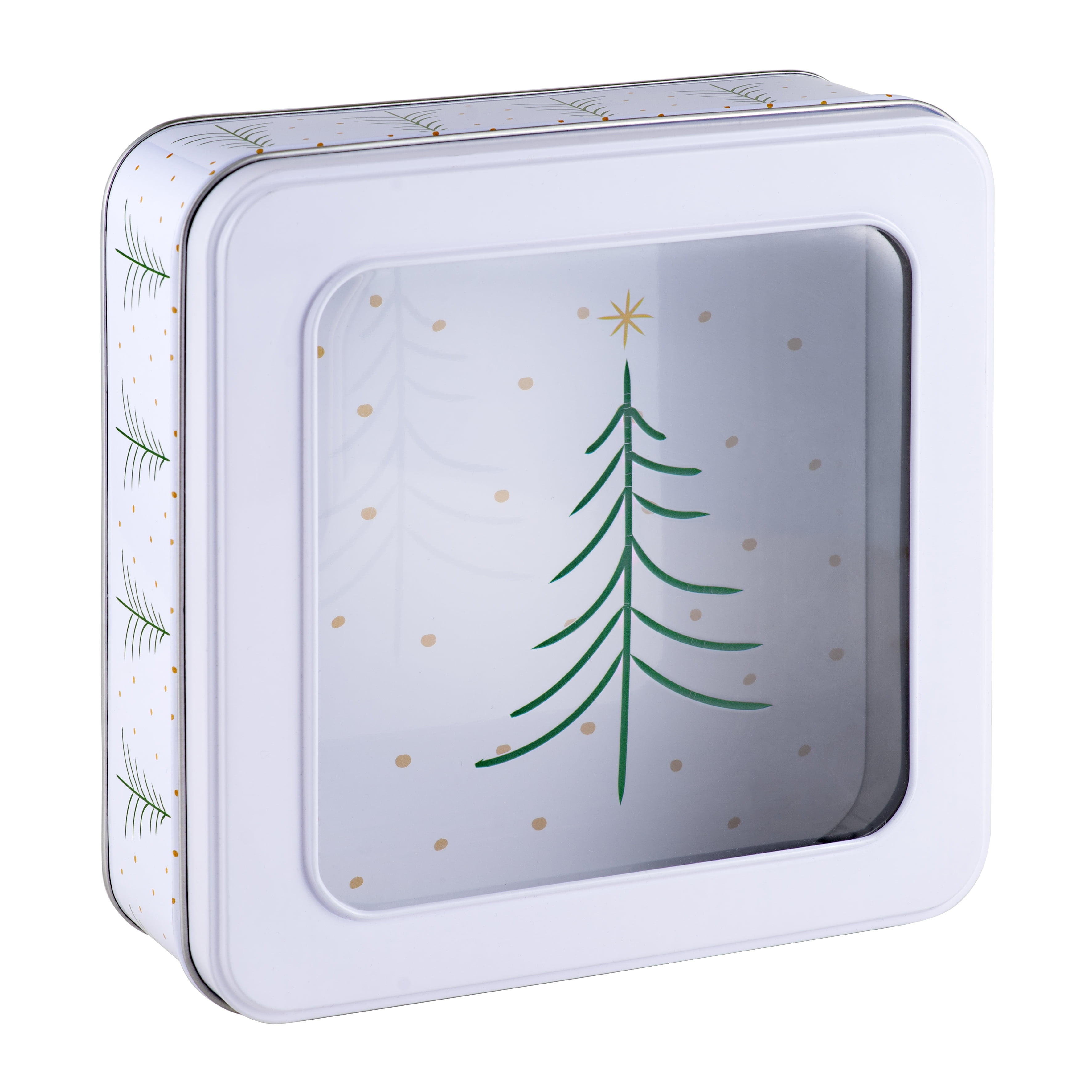 Square Window Tin, Tree Design, 1 Count, Holiday Time, Party Favors. 7. ...