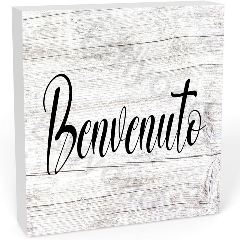 Square Wood Box Sign Decor Desk Sign Inspirational Wooden Box Block ...
