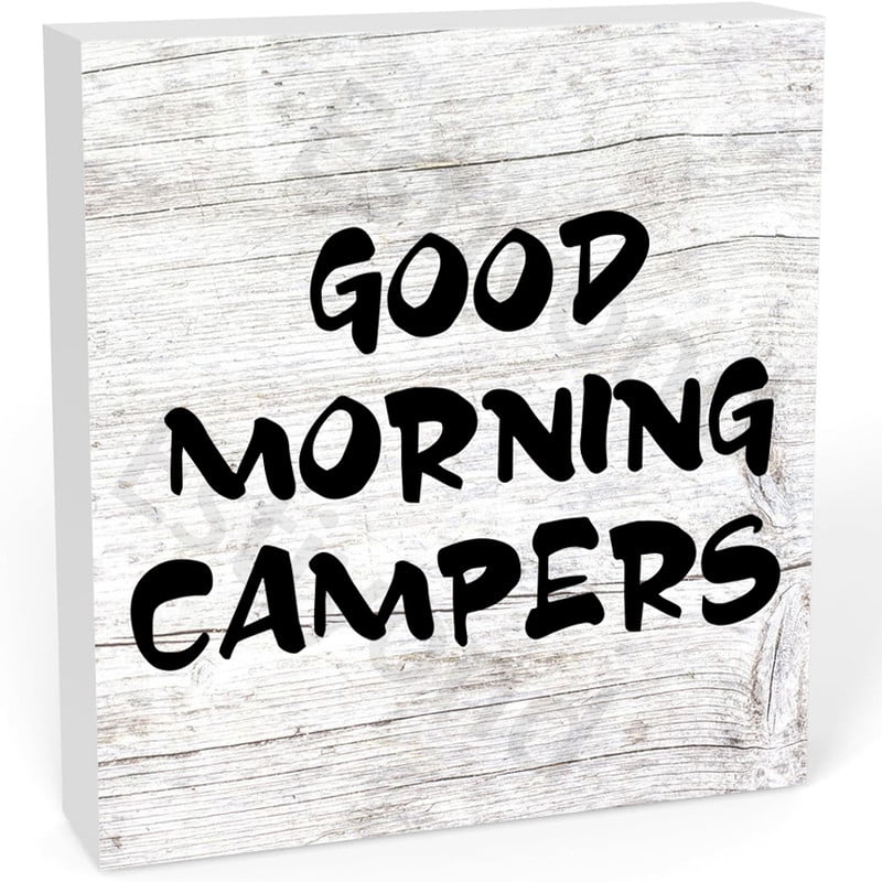 Square Wood Box Sign Decor Desk Sign Inspirational Wooden Box Block ...