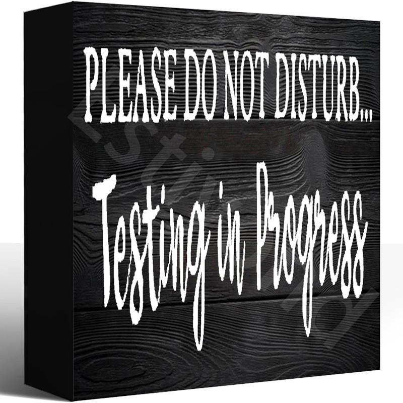 Square Wood Box Sign Decor Desk Sign Inspirational Wooden Box Block ...