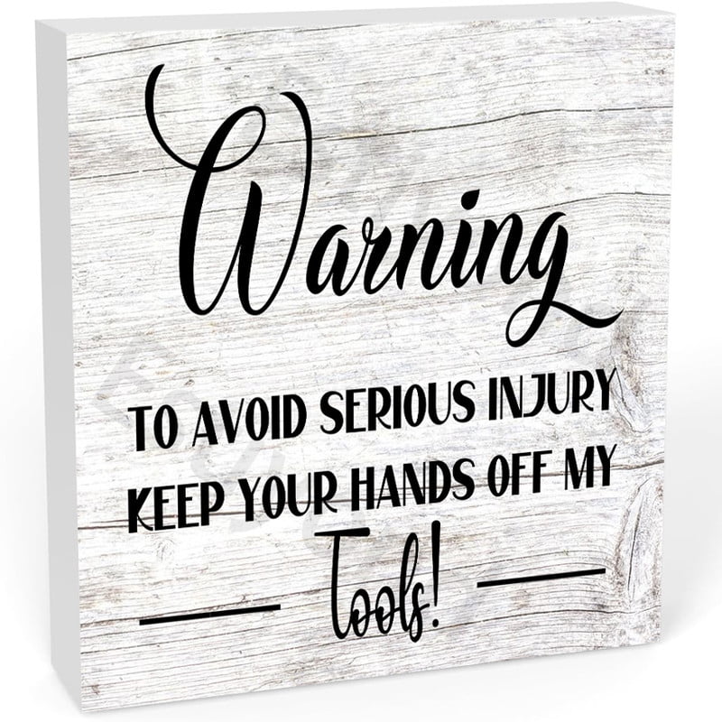 Square Wood Box Sign Decor Desk Sign Inspirational Wooden Box Block ...