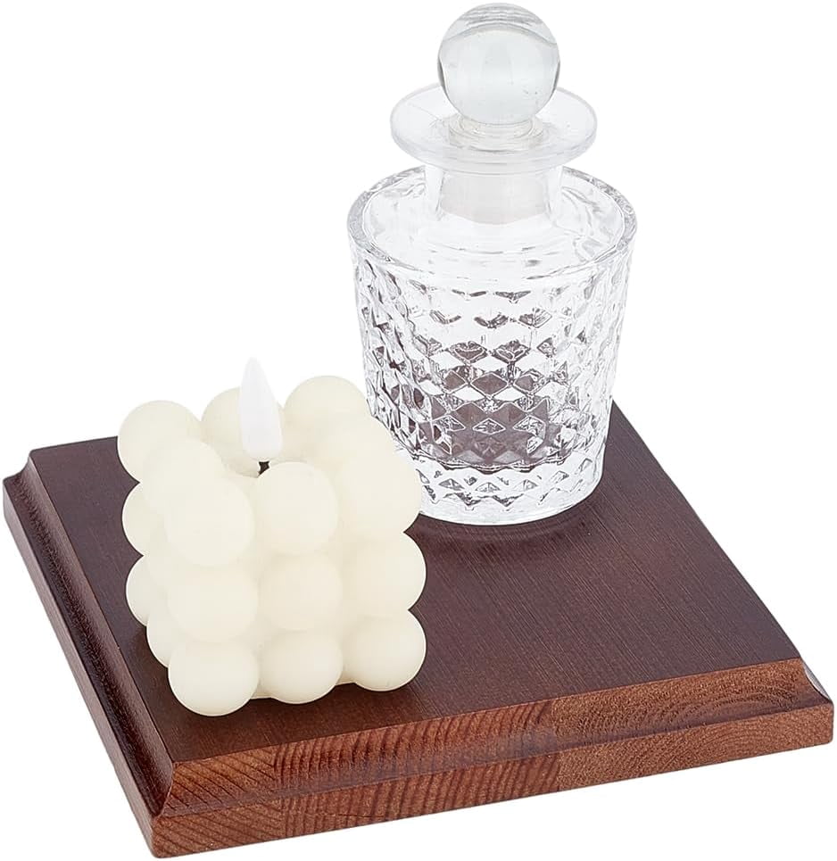 Square Wood Display Base Camel Color Wood Keepsake Display Base Wood ...