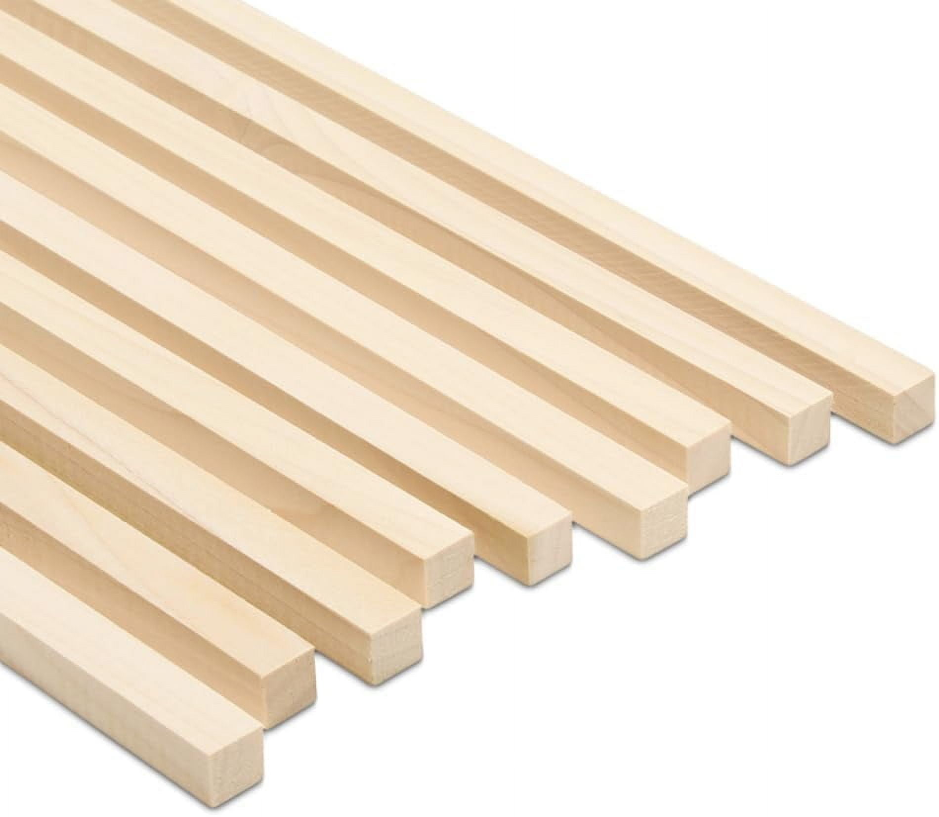 Square Wood Dowel Rod 48" x 1/2" Pack of 25 Square Wooden Dowel Sticks ...