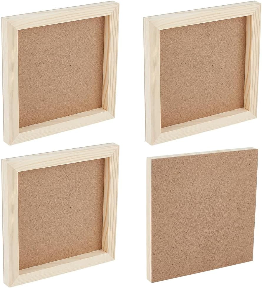 Square Wood Painting Panels Blank Drawing Boards for Oil & Acrylic ...