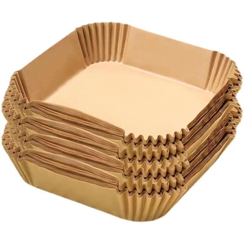 Square air fryer special paper tray, high-temperature baking paper tray ...