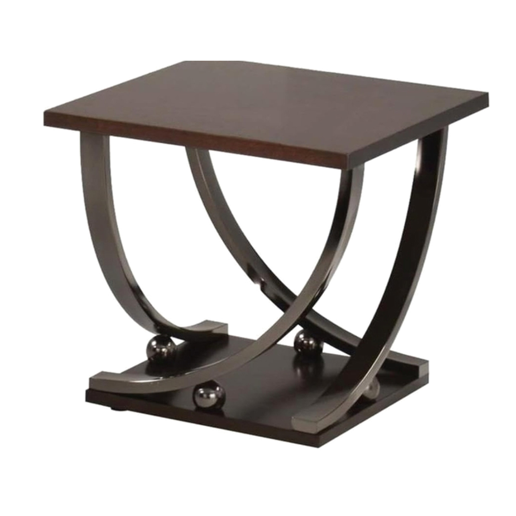 Square end table with metal stand and shelf / Fit well in various home ...