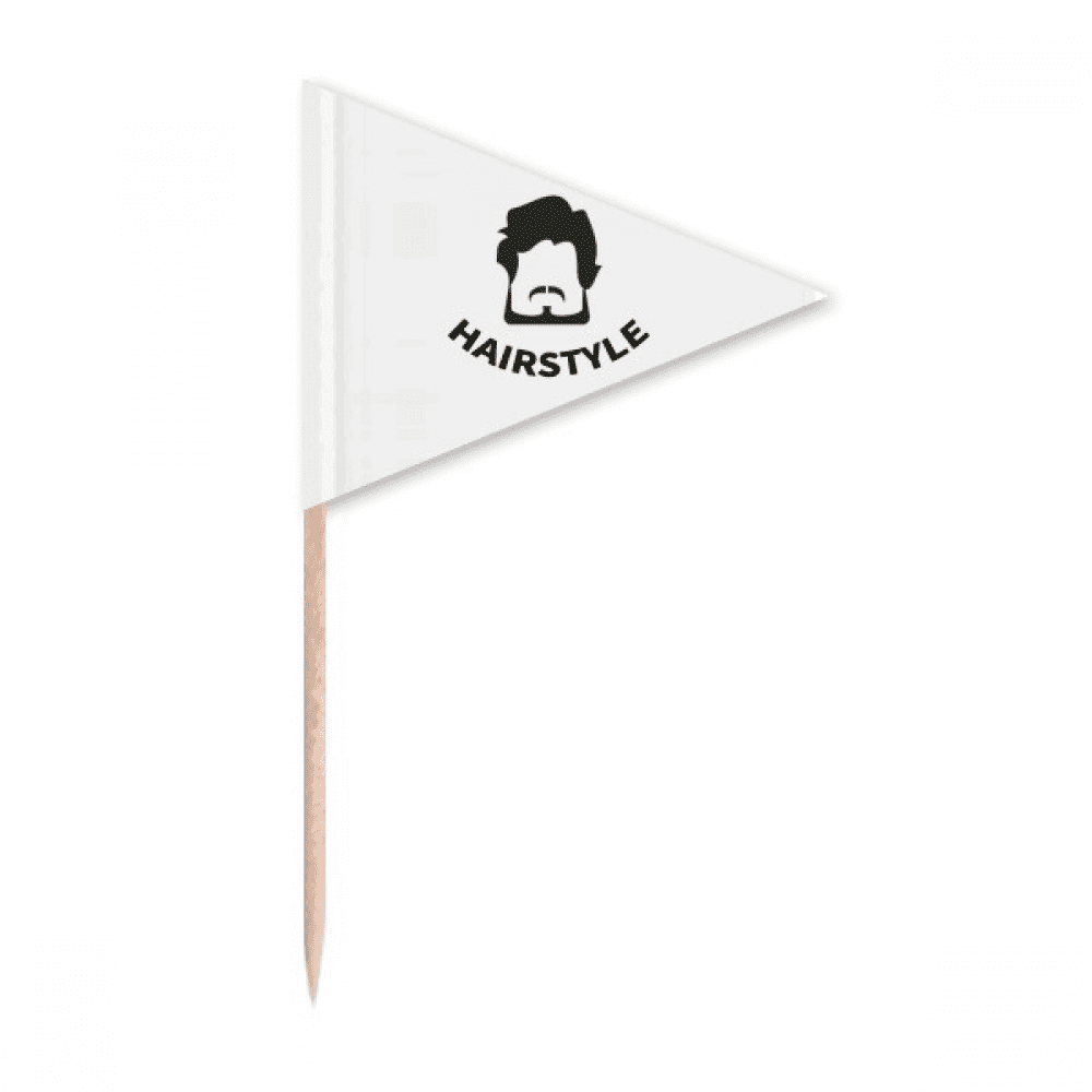 Square-haired Beard Hair Art Deco Fashion Toothpick Triangle Cupcake ...