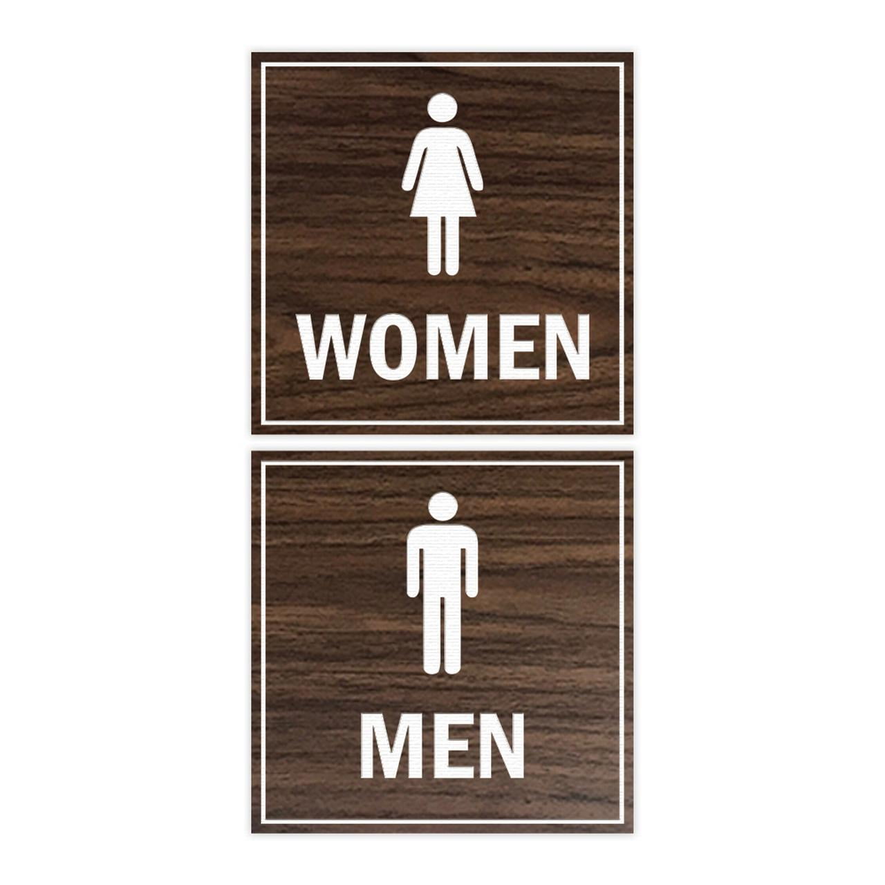 Square men women sign set (Walnut) - Large - Walmart.com