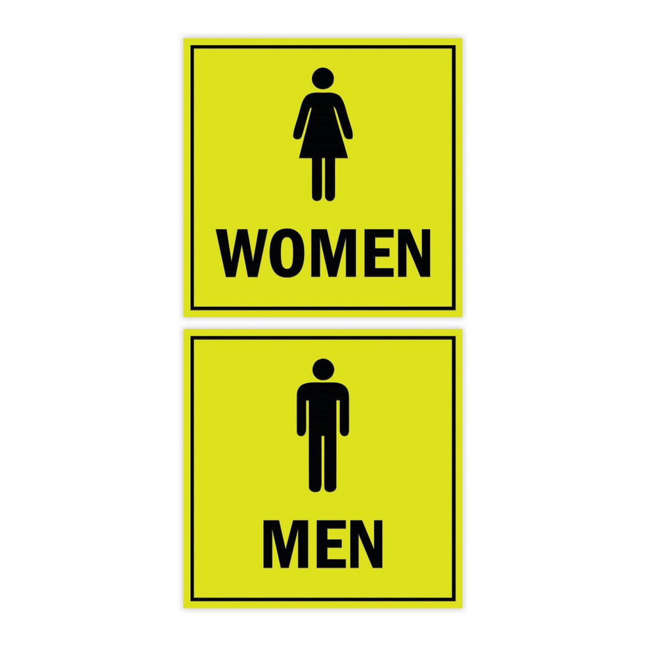 Square men women sign set (Yellow / Black) - Large - Walmart.com