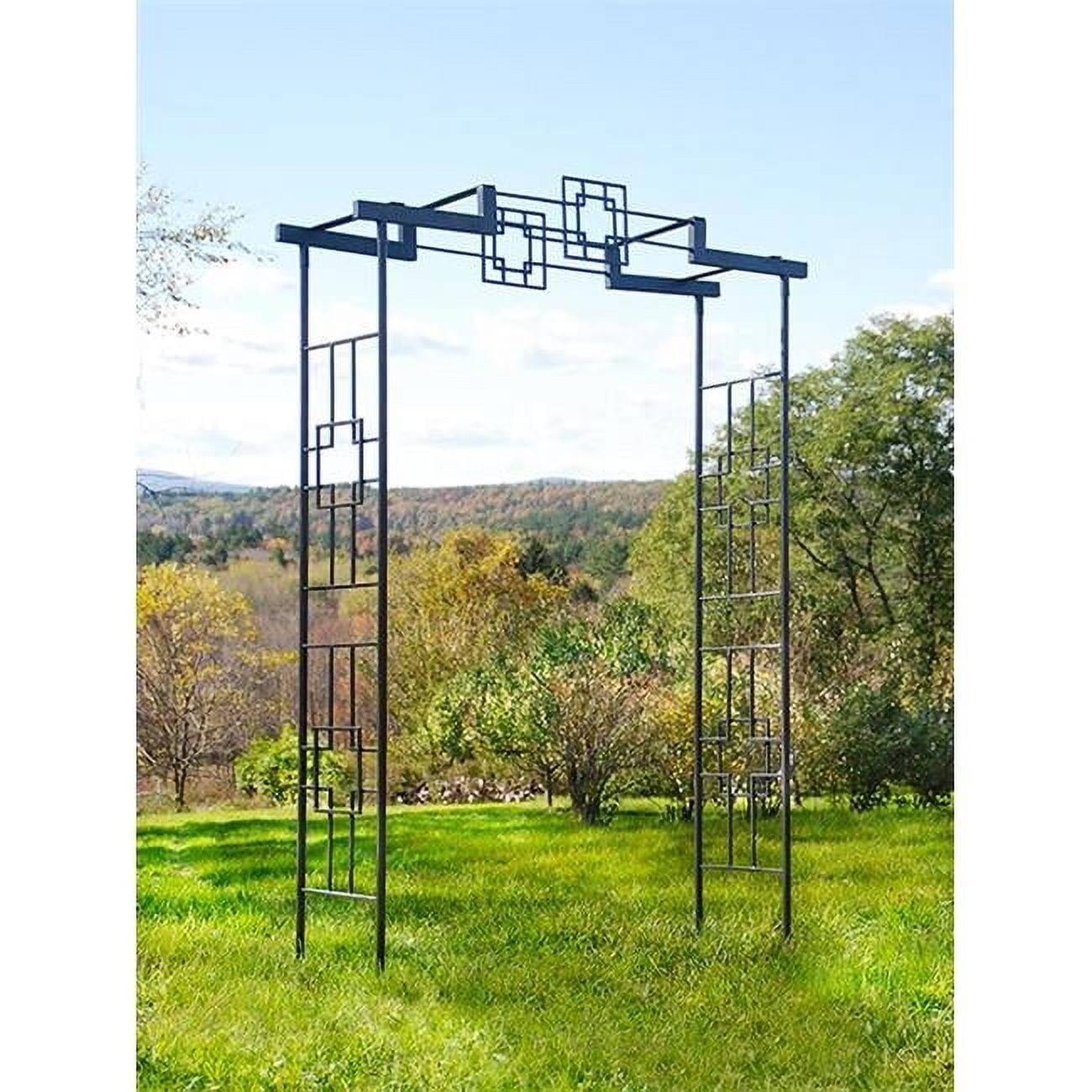 Square-on-Squares Juniper Green Wrought Iron Arbor II - Walmart.com