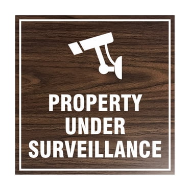 Classic Framed Property Under 24 hour video surveillance Sign (Red ...