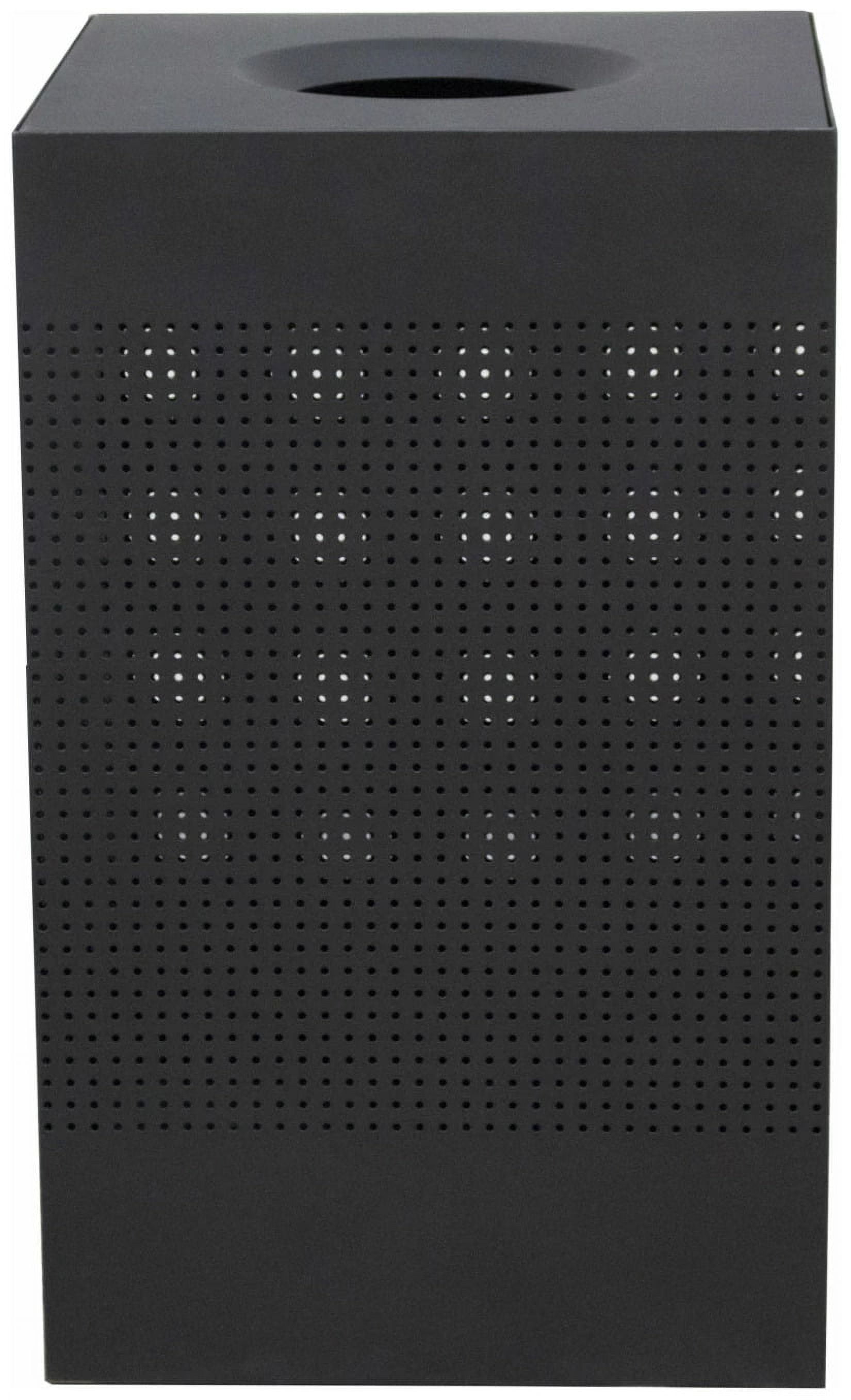 Square receptacle with hinged lid - Black - Walmart.com