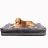Square-shaped Plush Pet Bed for Dogs & Cats,Fluffy Soft Warm Calming ...