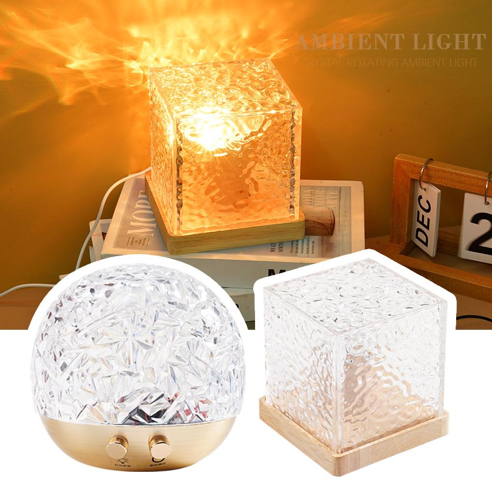 Square three-color rotating water ripple ripple light and shadow ...